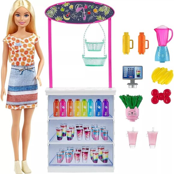Mattel | Toys | Barbie Smoothie Bar Playset Blonde Fashion Doll Grn75 ...